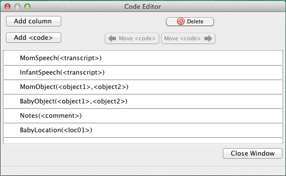 Configure Columns And Codes Datavyu Video Coding And Data Visualization Tool 3246